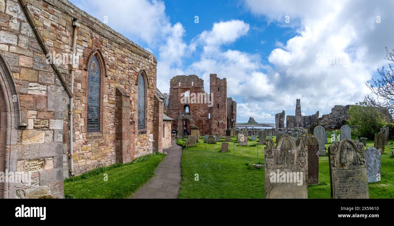 LINDISFARNE, HOLY ISLAND, NORTHUMBERLAND, UK - APRIL 25, 2024 ...