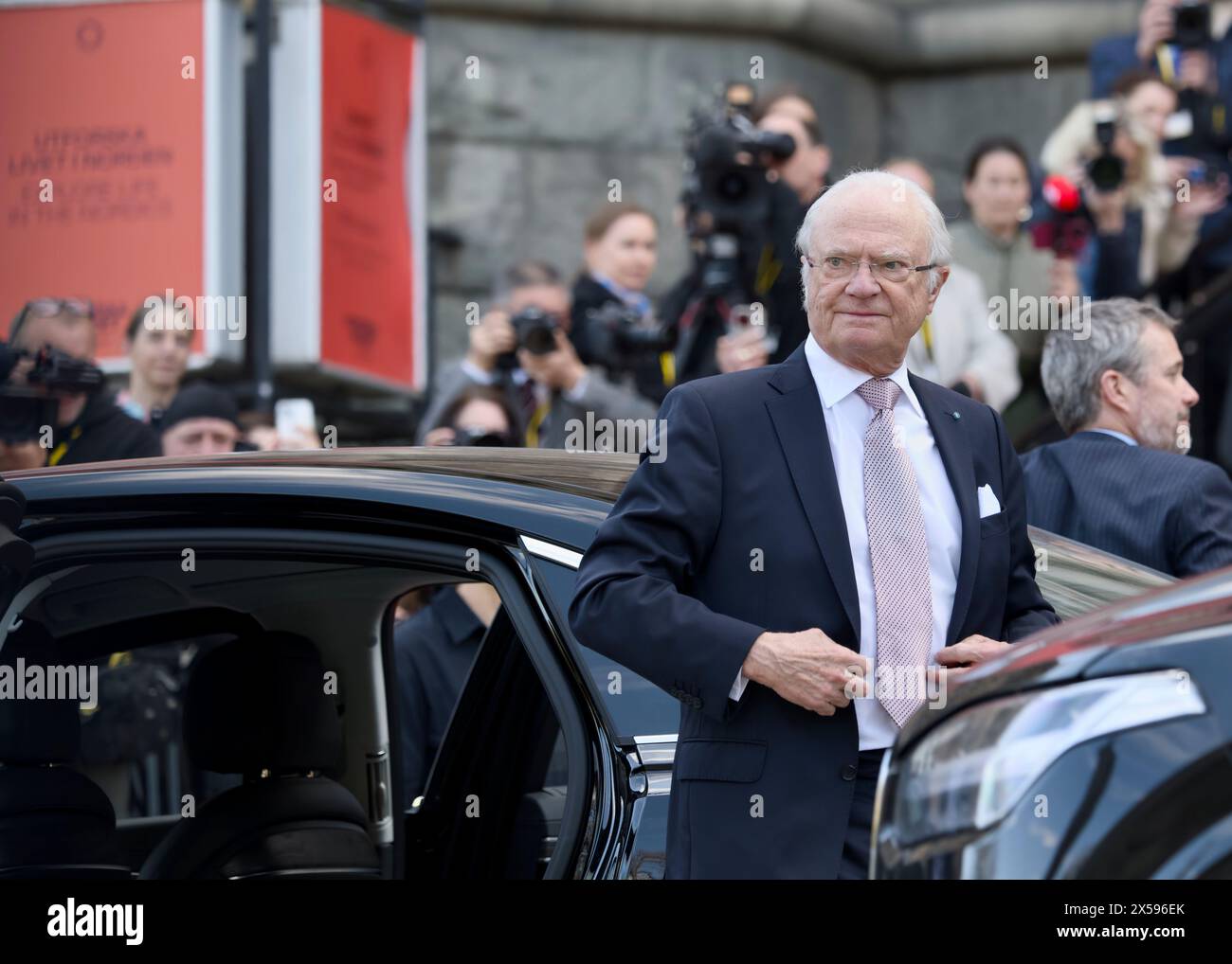 STOCKHOLM, SWEDEN - MAY 7, 2024: The Royal family of Denmark and Sweden ...