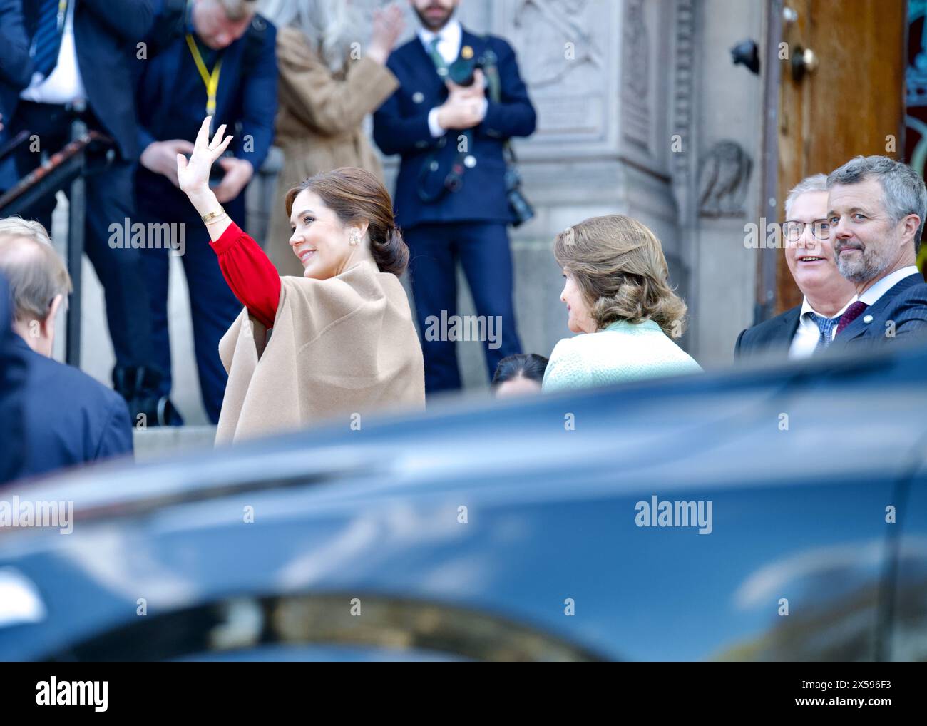 STOCKHOLM, SWEDEN - MAY 7, 2024: The Royal family of Denmark and Sweden ...