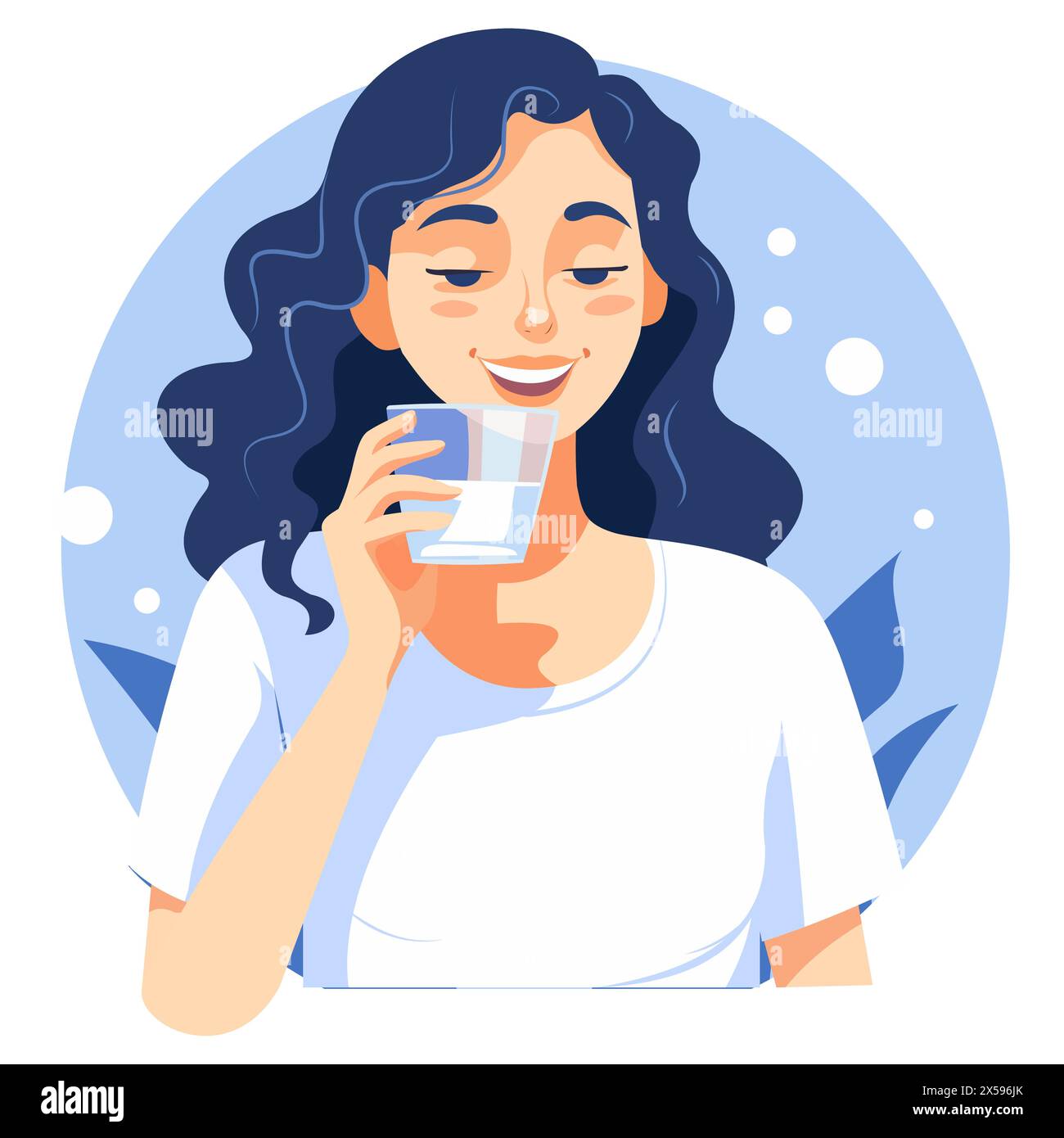 Pretty girl with drinks Stock Vector Images - Alamy