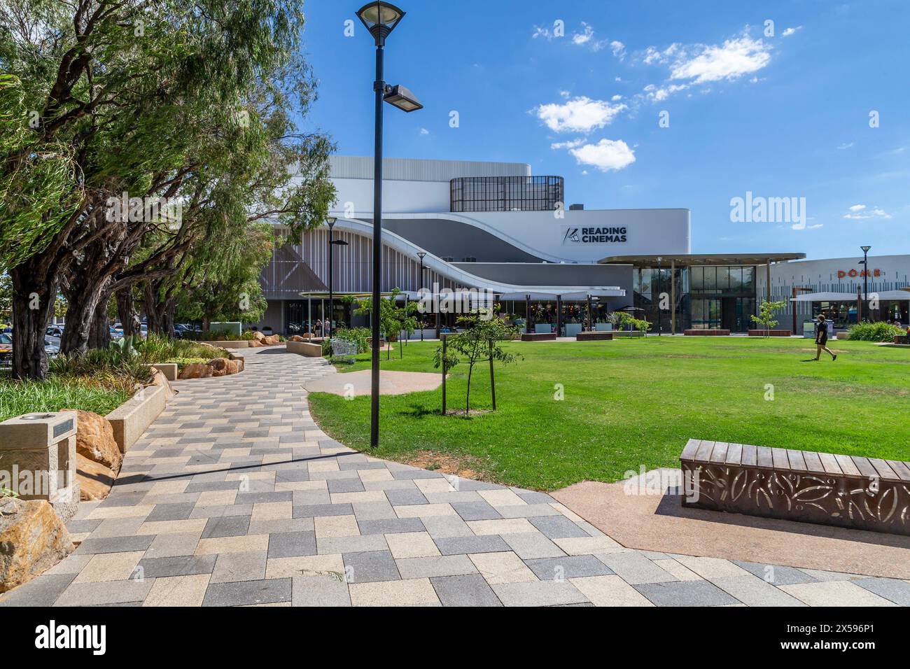 Mitchell park with Reading Cinemas and the Dom cafe in the background ...