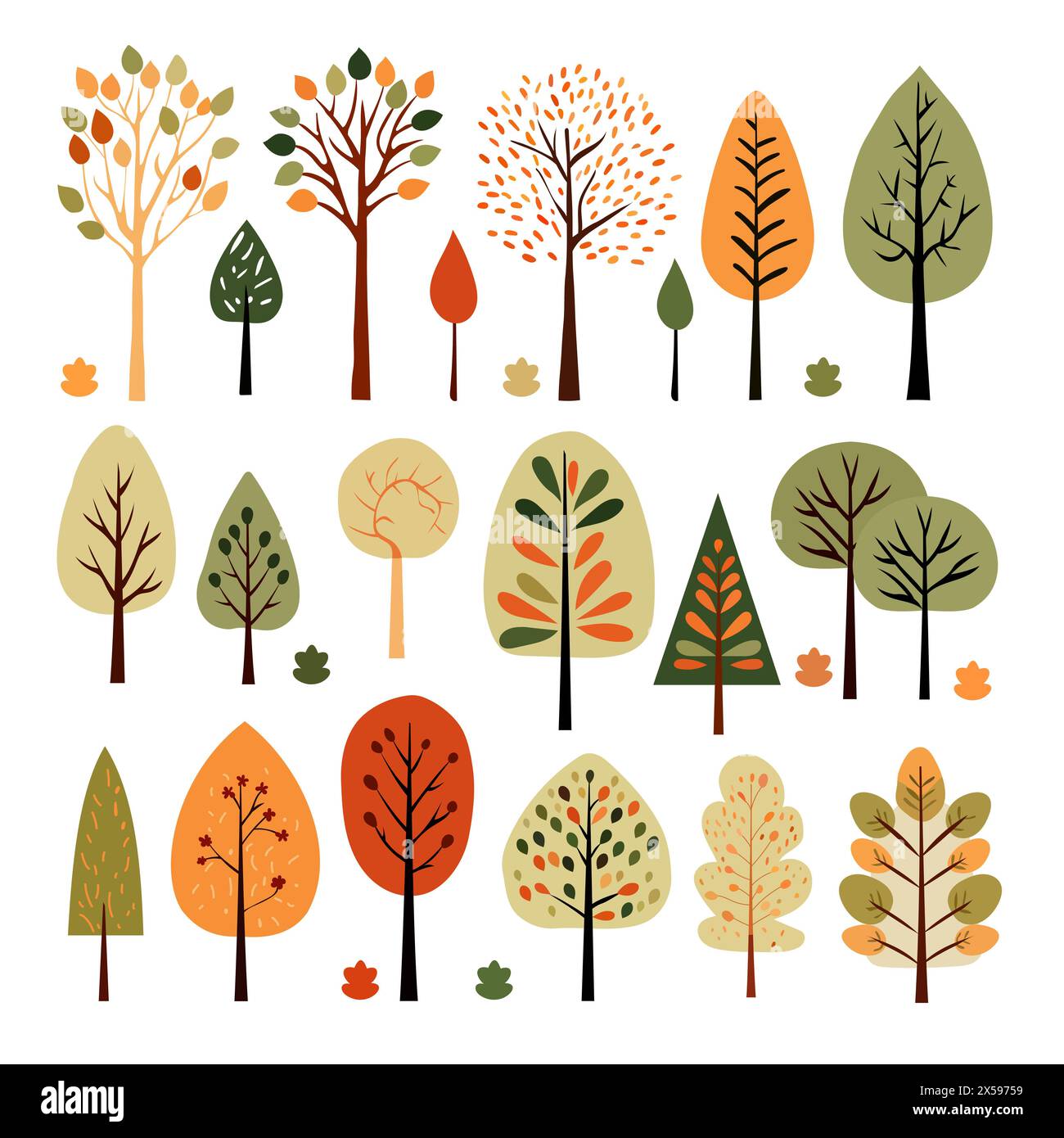 Woodland woodland woodland woodland trees Stock Vector Images - Alamy
