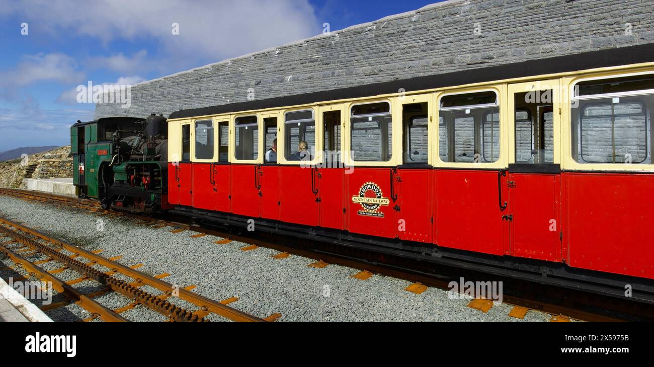 Steam Locomotive, Snowdon Mountain Railway, Eryri, North Wales, Great Britain Stock Photo - Alamy