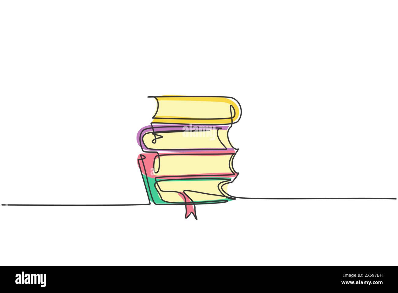 Pile note books white background Stock Vector Images - Alamy