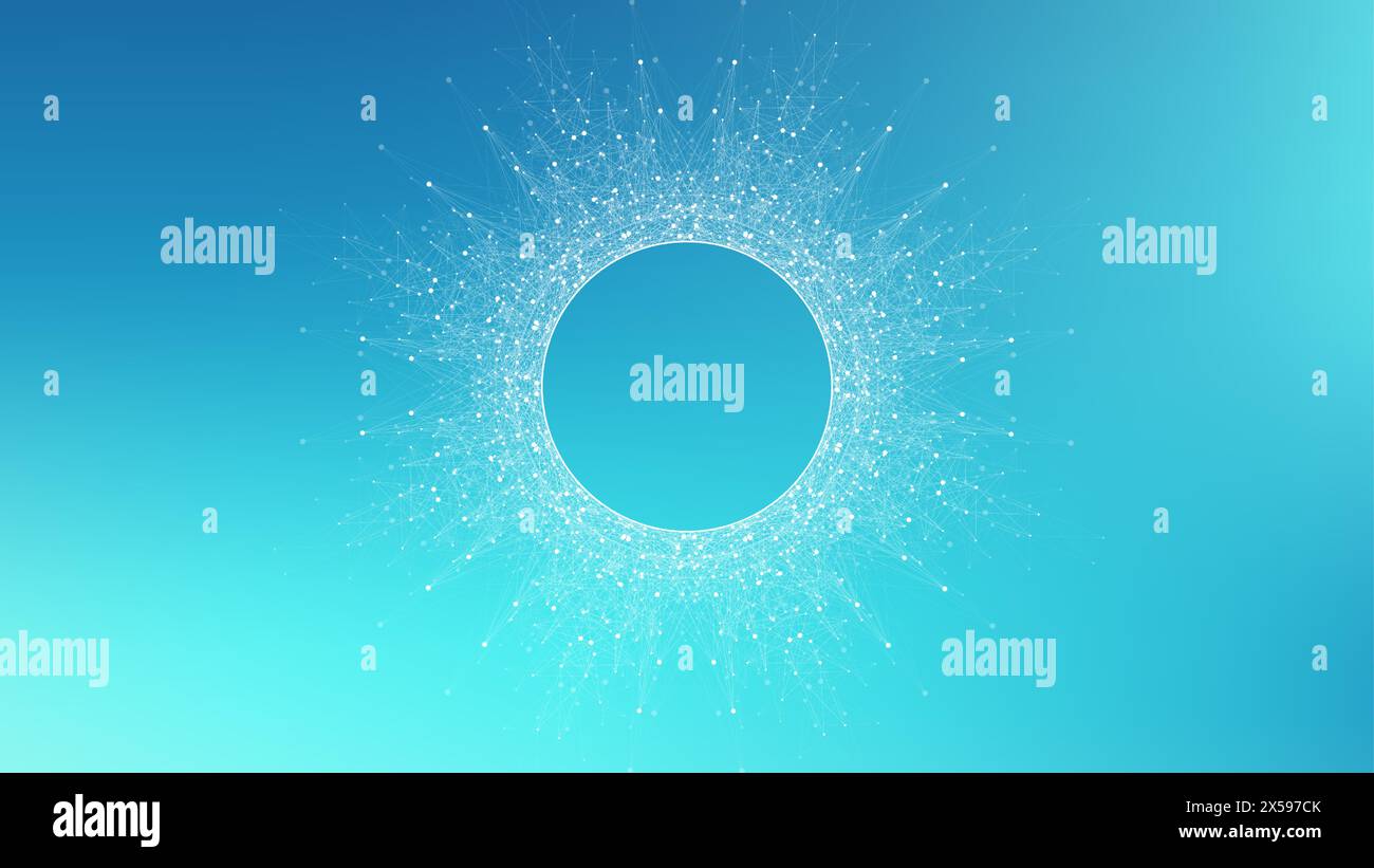 Quantum computing technology concept. Big Data Visualization. AI ...