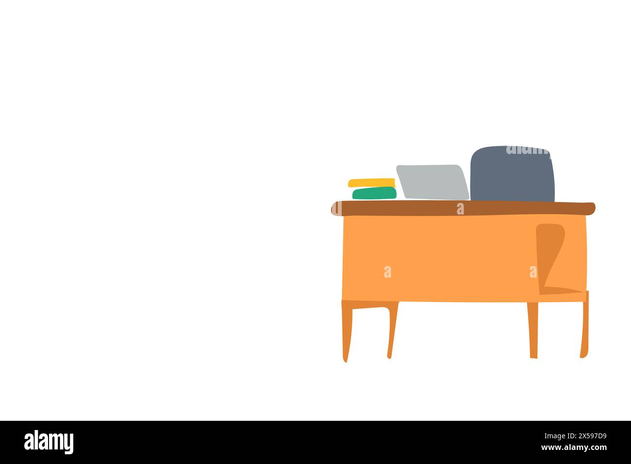 How To Draw A Cartoon School Desk