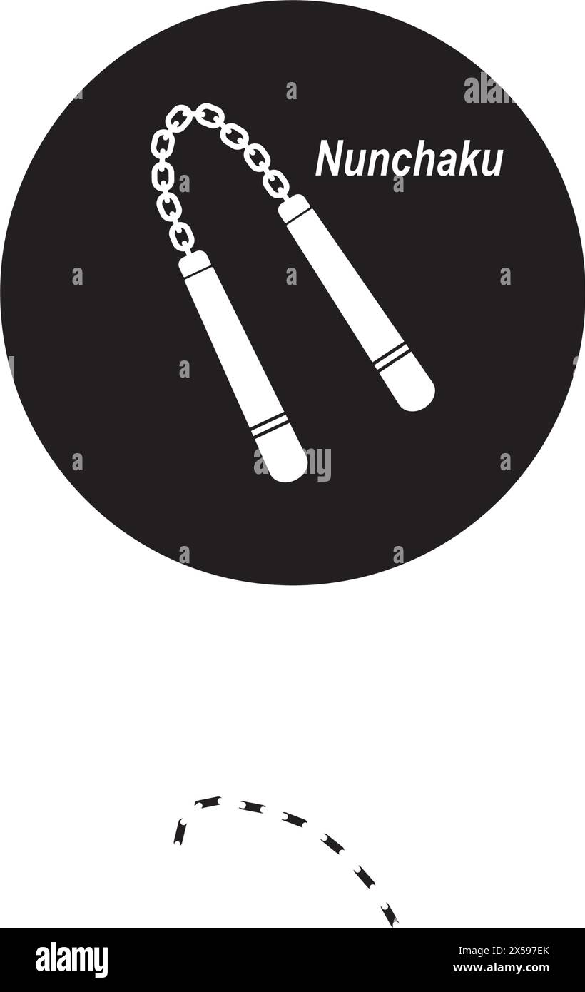 Nunchaku icon vector illustration symbol design Stock Vector Image ...