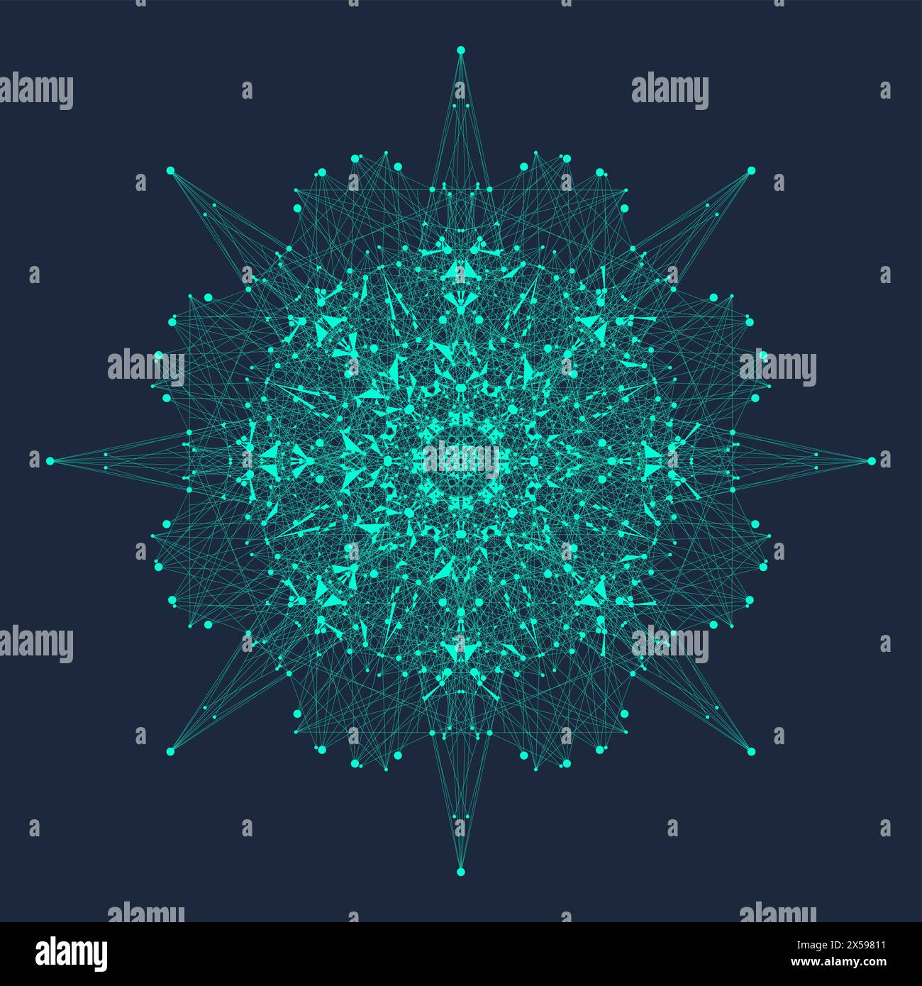 Quantum computing technology concept. Big Data Visualization. AI Generative Banner Concept In ...