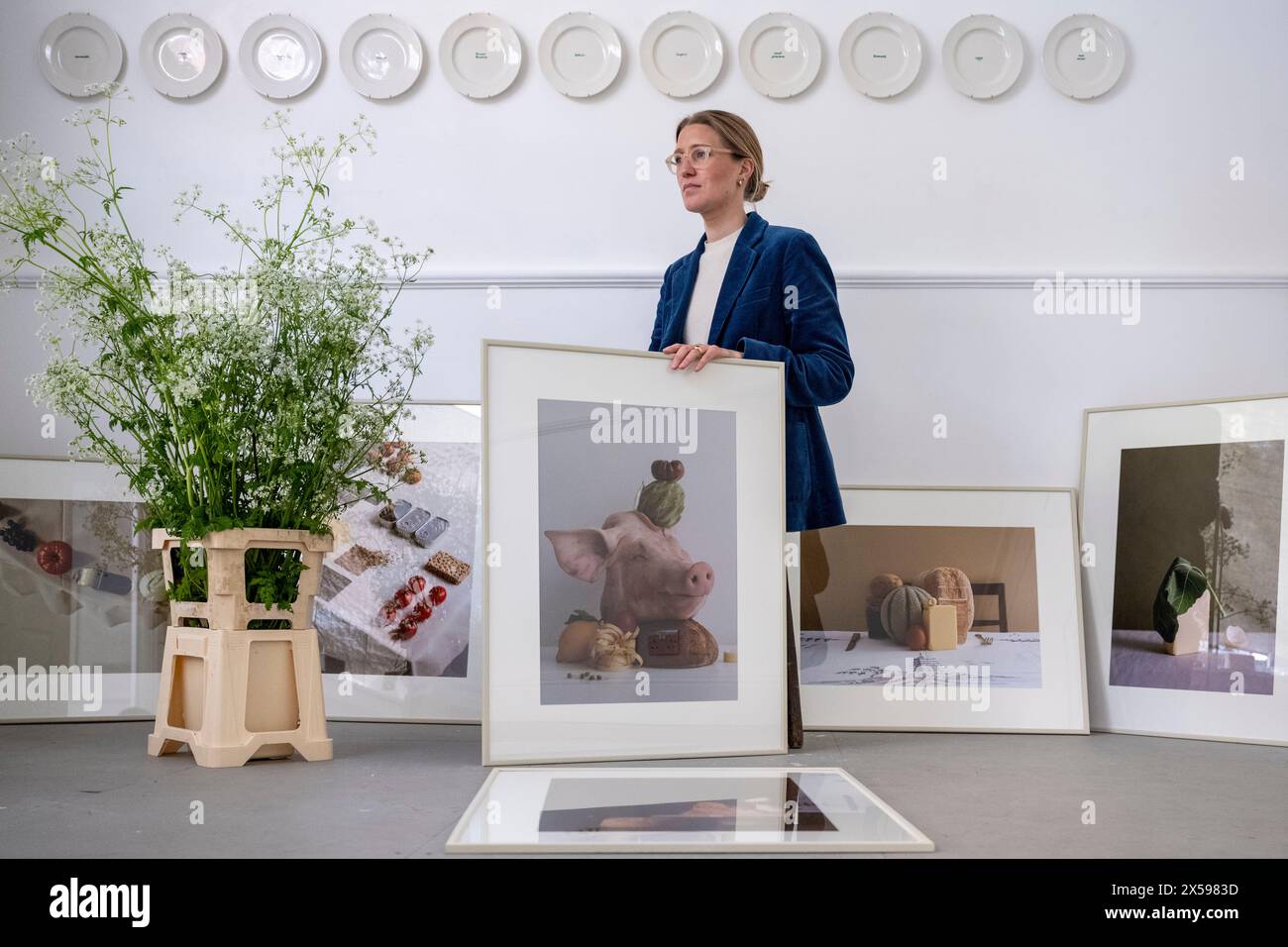 London, UK. 8 May 2024. Art director and stylist Camilla Wordie poses ...