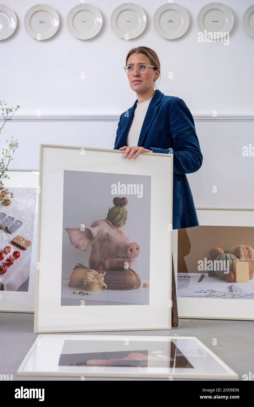 London, UK. 8 May 2024. Art director and stylist Camilla Wordie poses ...