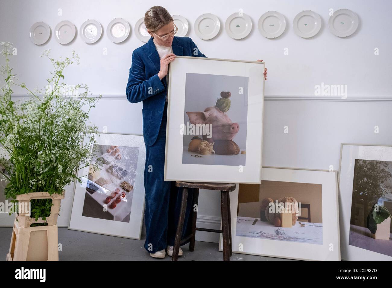 London, UK. 8 May 2024. Art director and stylist Camilla Wordie poses ...