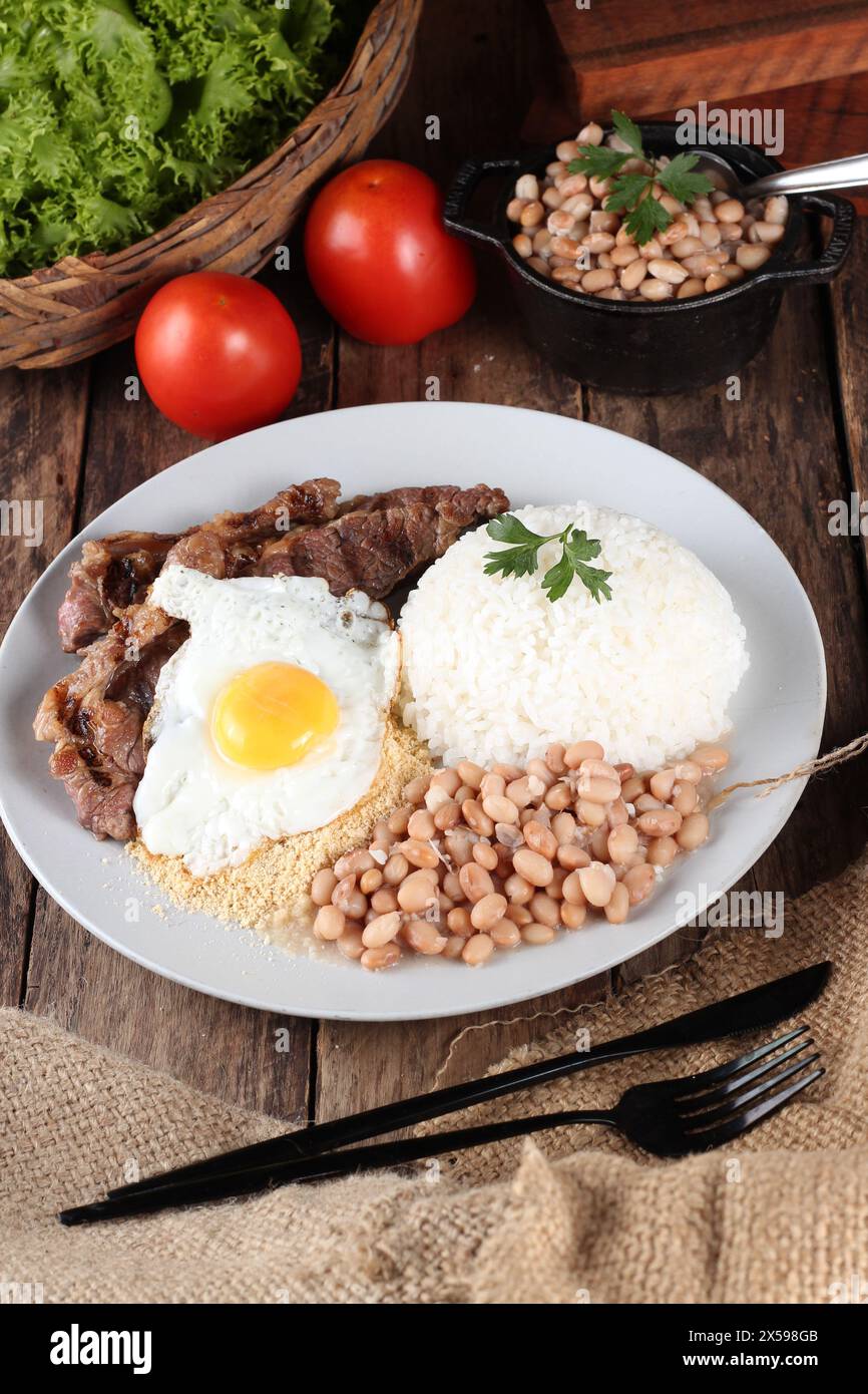 food, food delivery, rice and beens Stock Photo - Alamy