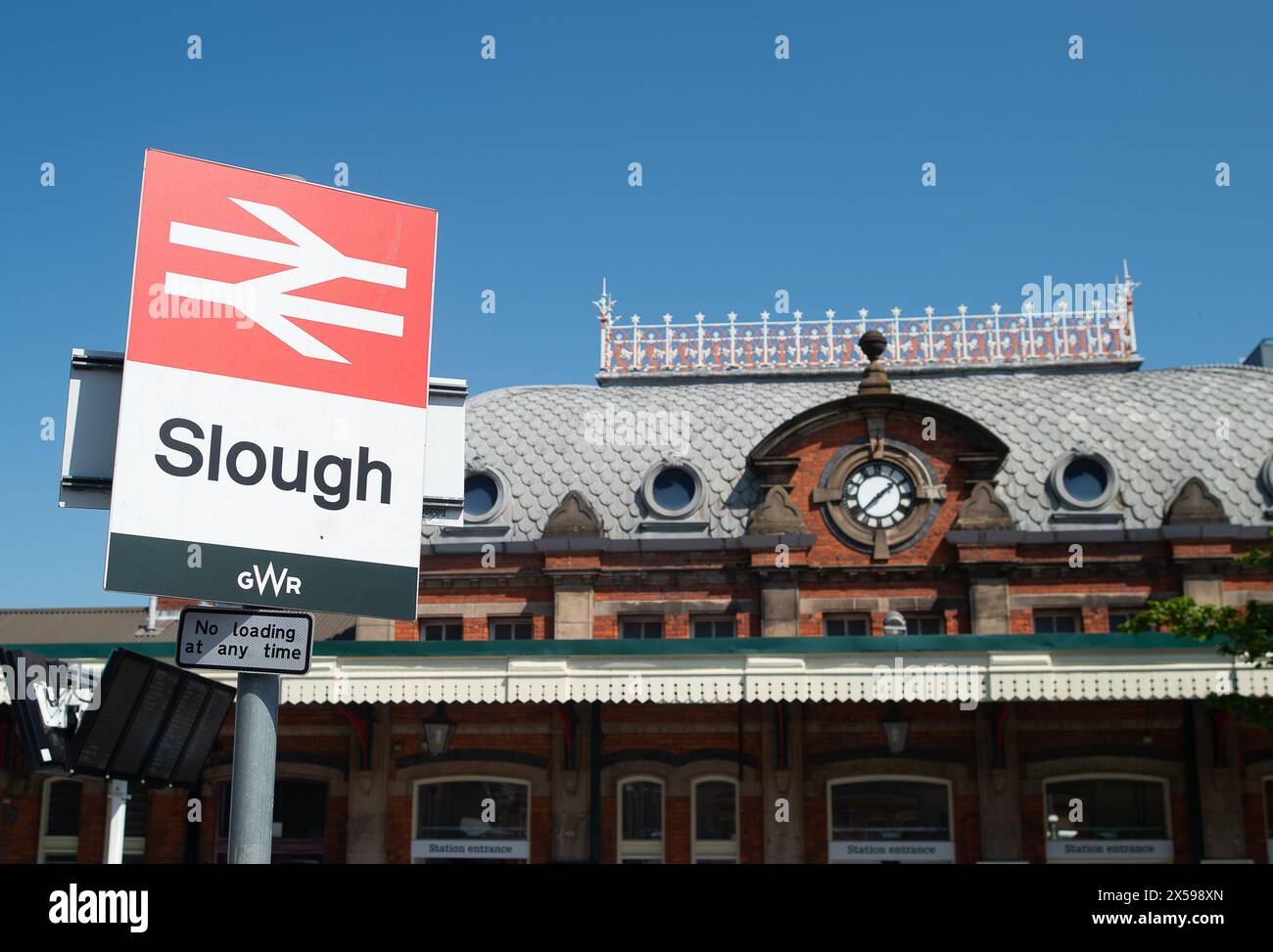 Slough, UK. 7th May, 2024. Slough Railway Station in Berkshire. Further ...