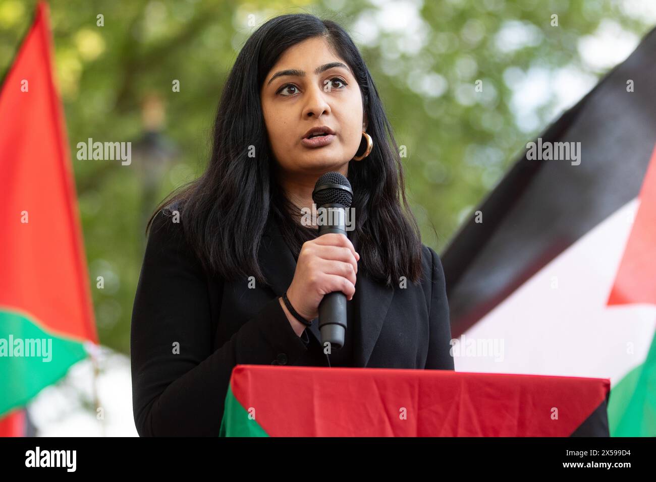 London, UK. 7th May, 2024. Zarah Sultana, Labour MP for Coventry South ...