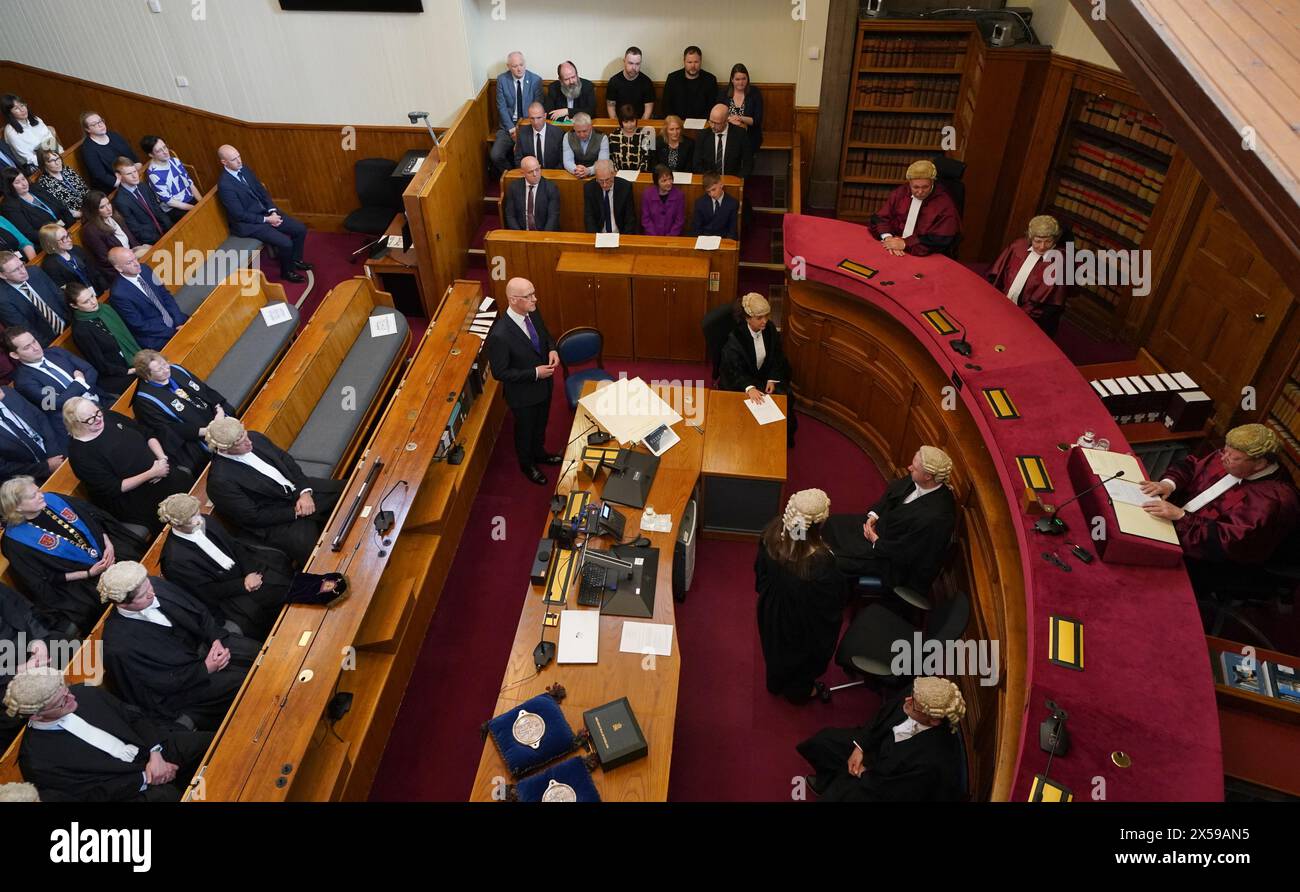 John Swinney as he is sworn in as First Minister of Scotland and Keeper ...