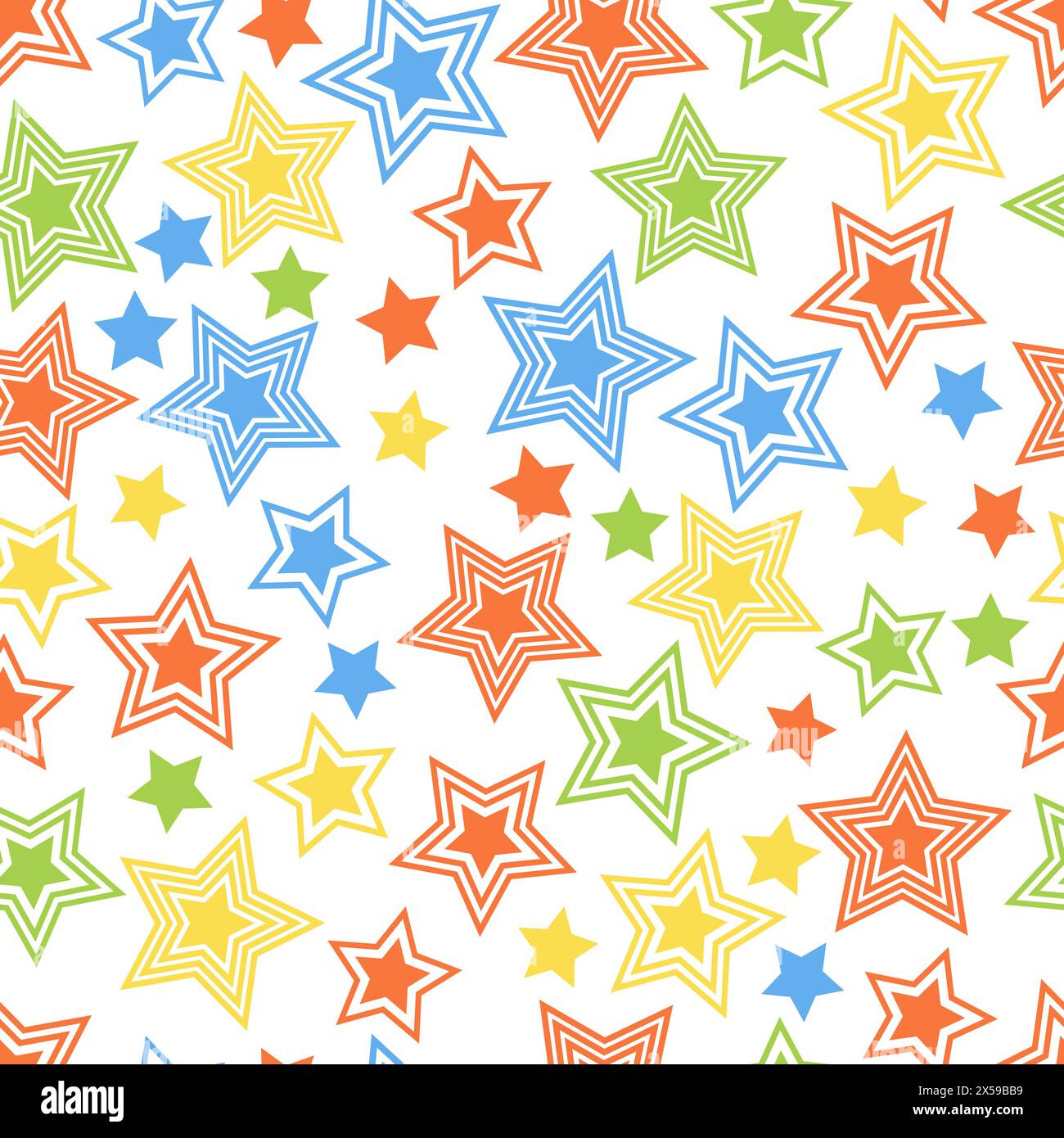 Seamless colorful stars pattern for tissue and postcards. Trendy ...
