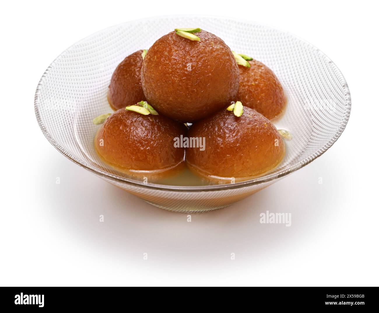 homemade gulab jamun, traditional Indian dessert isolated on white ...