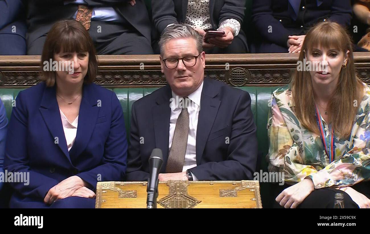 Shadow chancellor Rachel Reeves, Labour Party leader Sir Keir Starmer ...