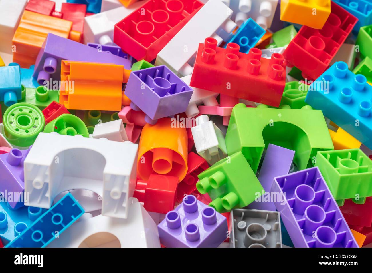 Colorful plastic construction blocks Children's construction kit ...