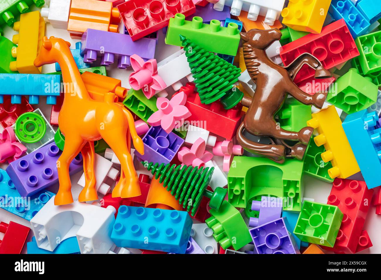 Colorful plastic construction blocks Children's construction kit ...