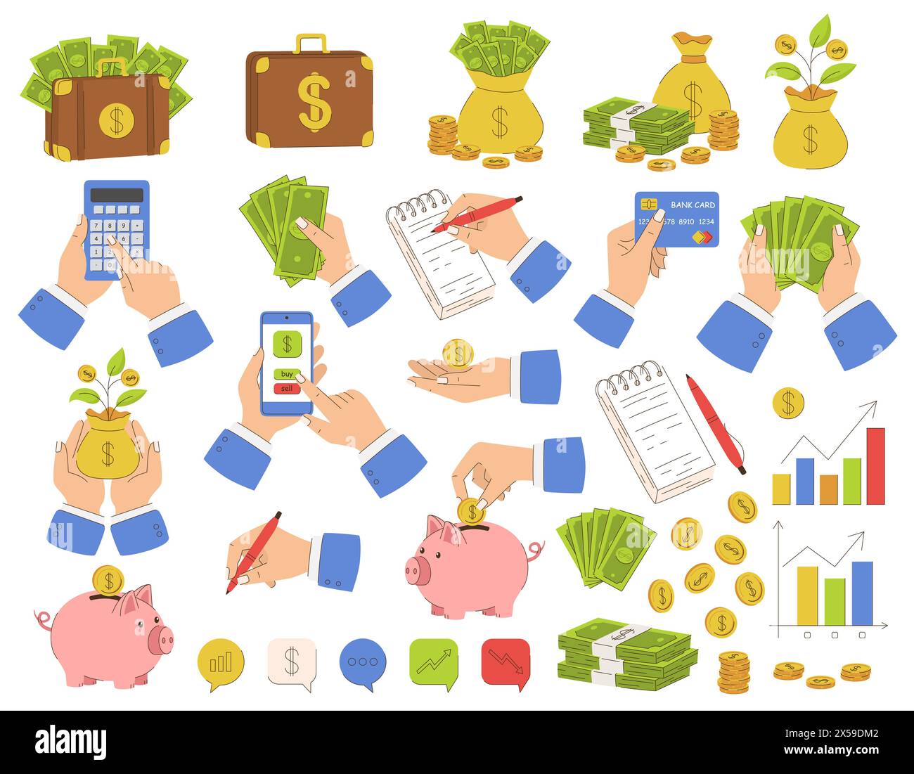 Flat design various images Stock Vector Images - Alamy