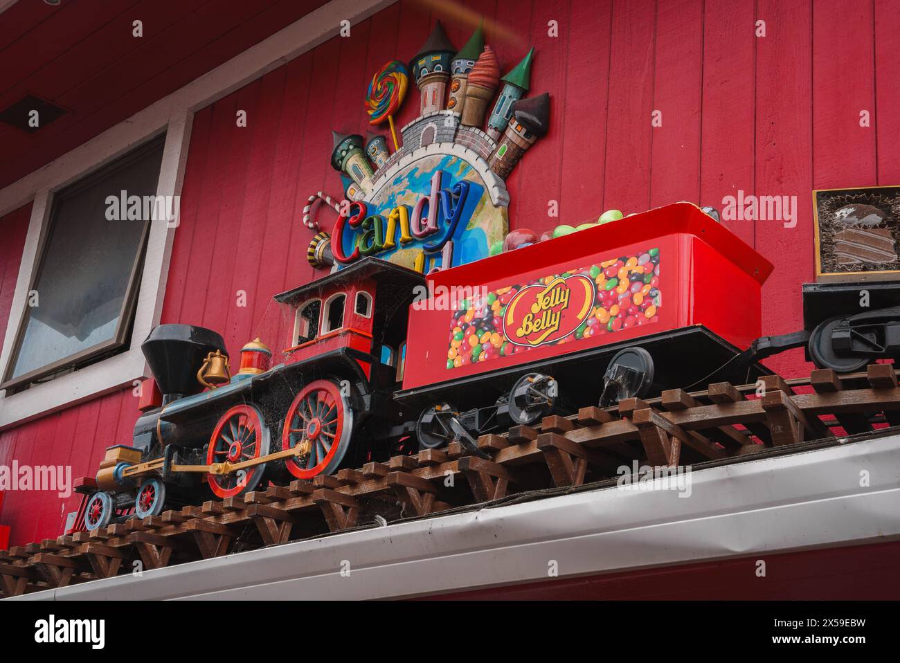 Classic Steam Locomotive Display with Candy Theme and Jelly Belly Logo ...