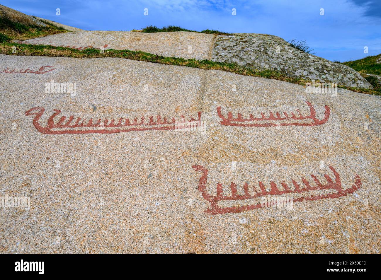 3000 year old rock carvings at Penne (LIsta, Agder), southern Norway ...