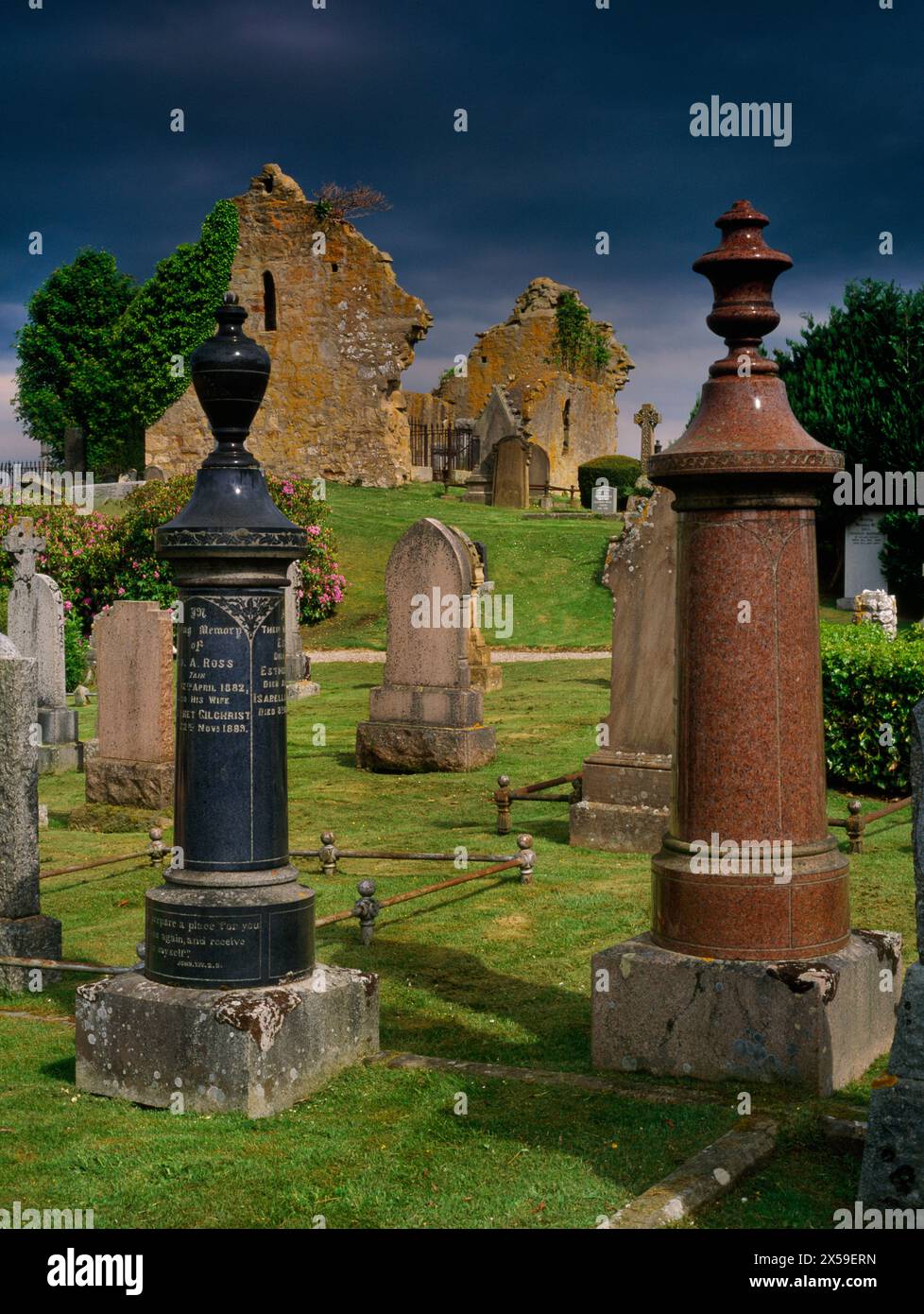 The remains of St Duthac's Medieval chapel on a knoll in The Links ...