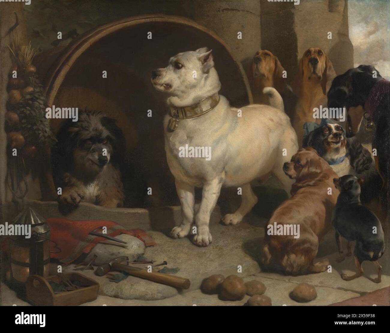 Alexander and Diogenes, Sir Edwin Henry Landseer - dogs dog Stock Photo ...