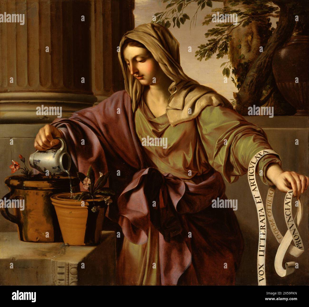 Allegory of Grammar (1650) Laurent de La Hyre Stock Photo - Alamy