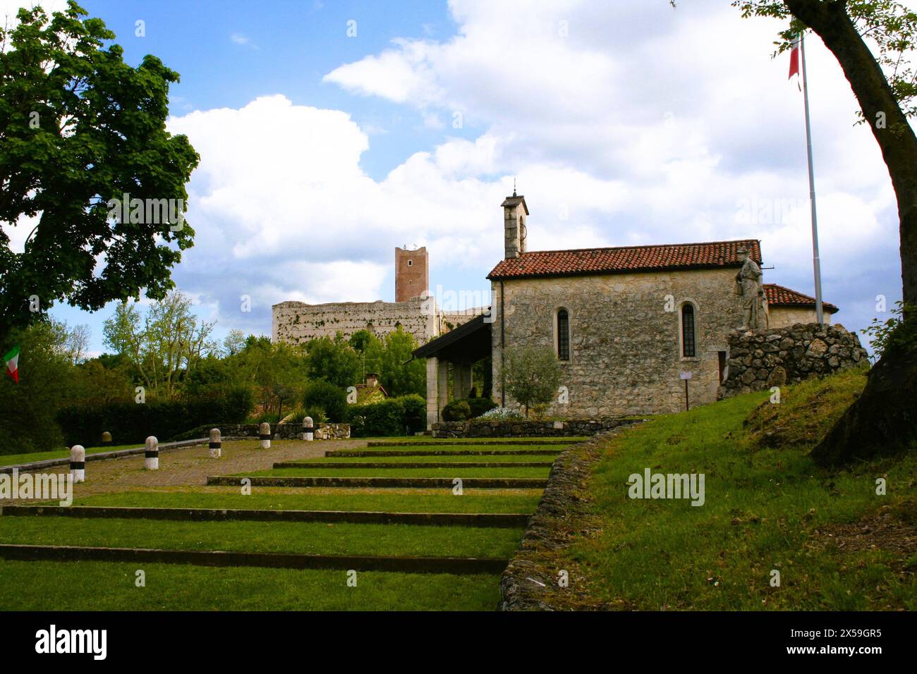 medieval castle, holiday home of Juliet and Romeo Stock Photo - Alamy