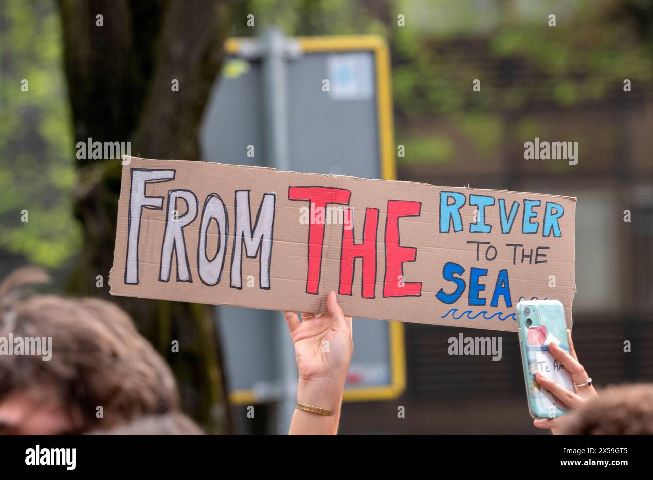 Billboard From The Rivers To The Sea At The Student Demonstration Free ...