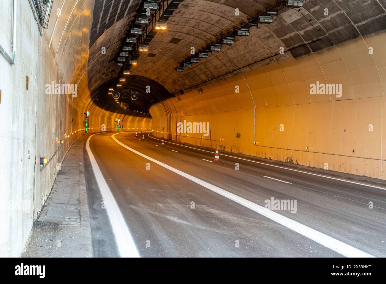 Paris, France - 05 08 2024: A13 highway. View of the highway empty of ...