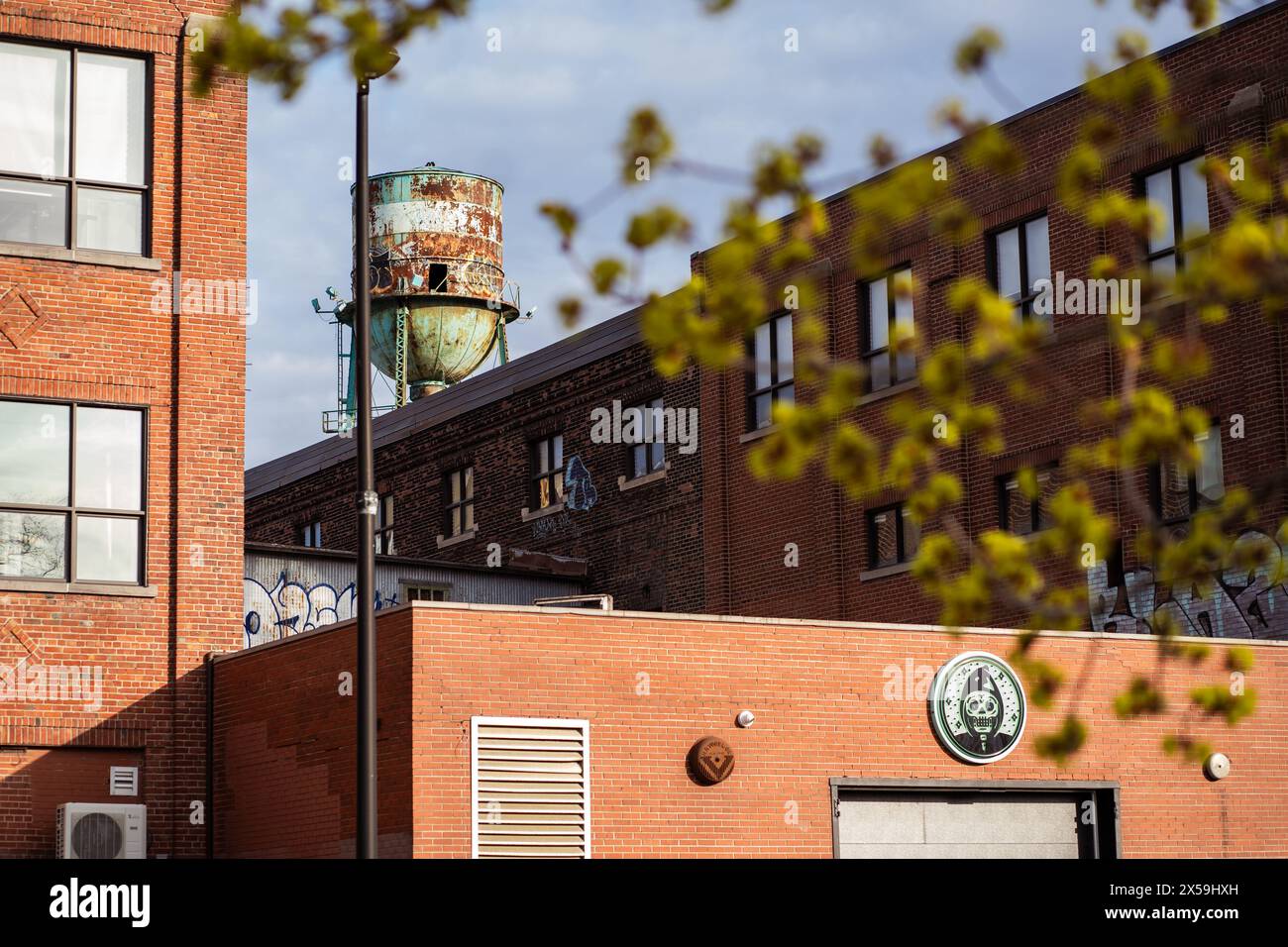 Industrial buildings in Montreal near canal lachine craft brewery Stock ...