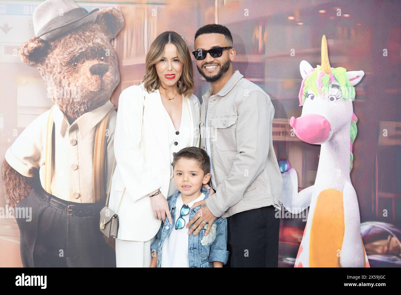London, UK. 07 May, 2024. Pictured: Aston Merrygold, wife Sarah ...
