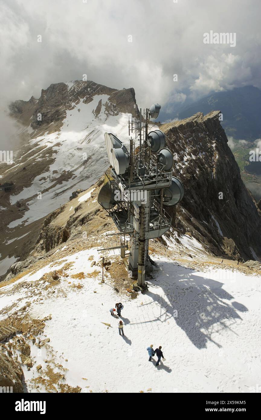 Zugspitze, Bavarian Alps, German/Austrian (Tyrol) border Stock Photo ...
