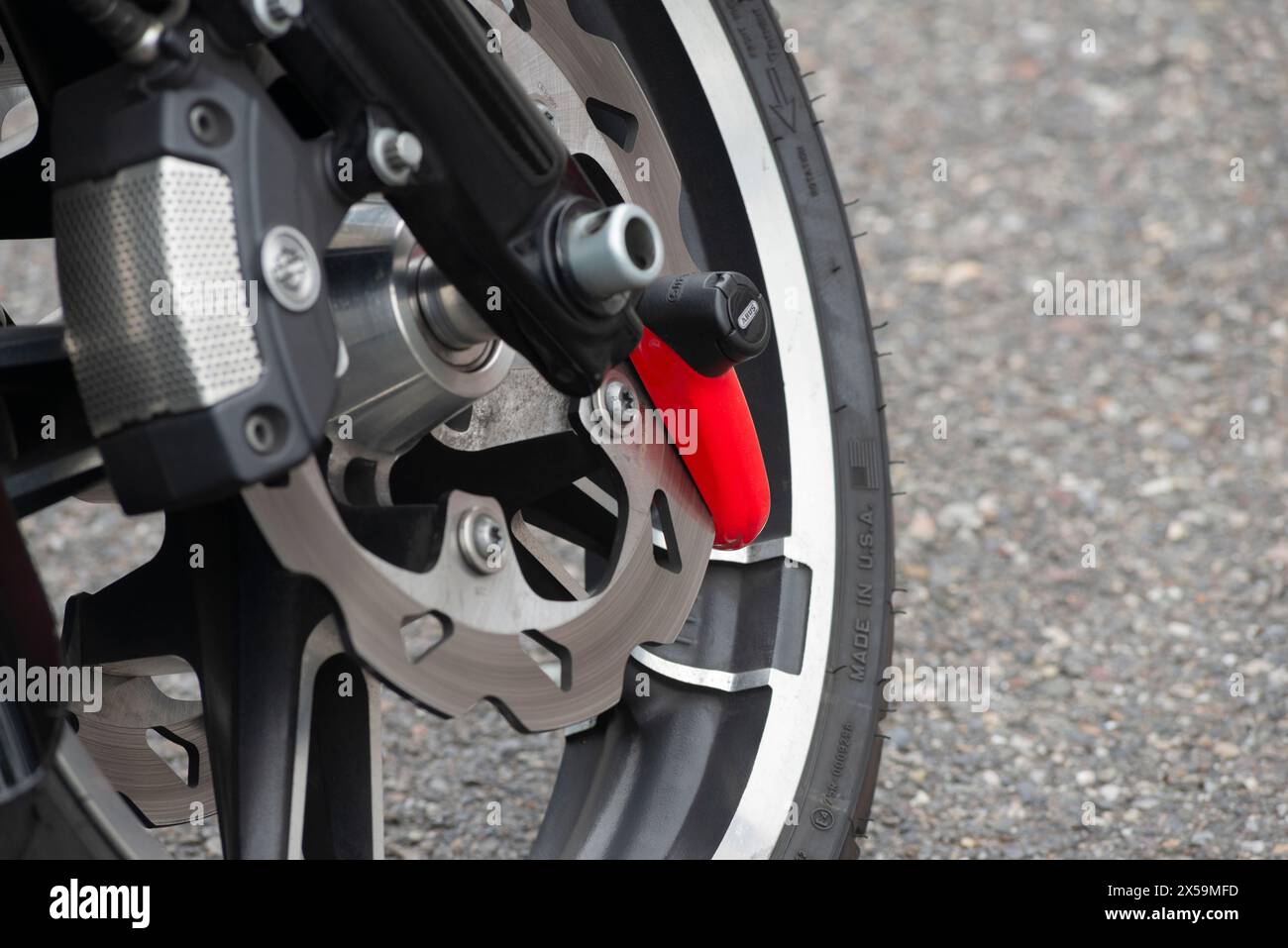 Motorbike disc lock hi-res stock photography and images - Alamy