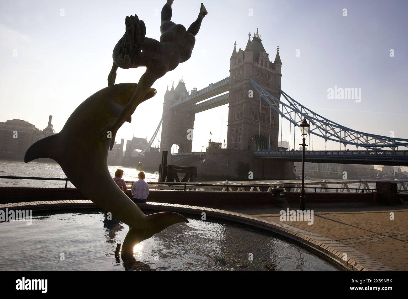 ‘Girl with a Dolphin‘ sculpture by David Wynne, Tower Bridge, London ...