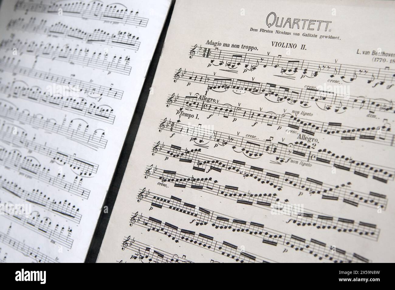Beethoven score vienna hi-res stock photography and images - Alamy