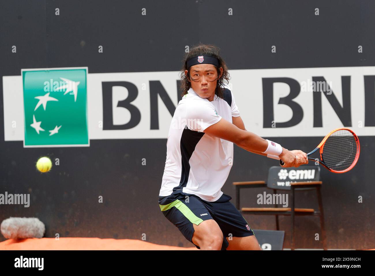 Zhizhen Zhang (CHN) is playing during the first round match ) against ...