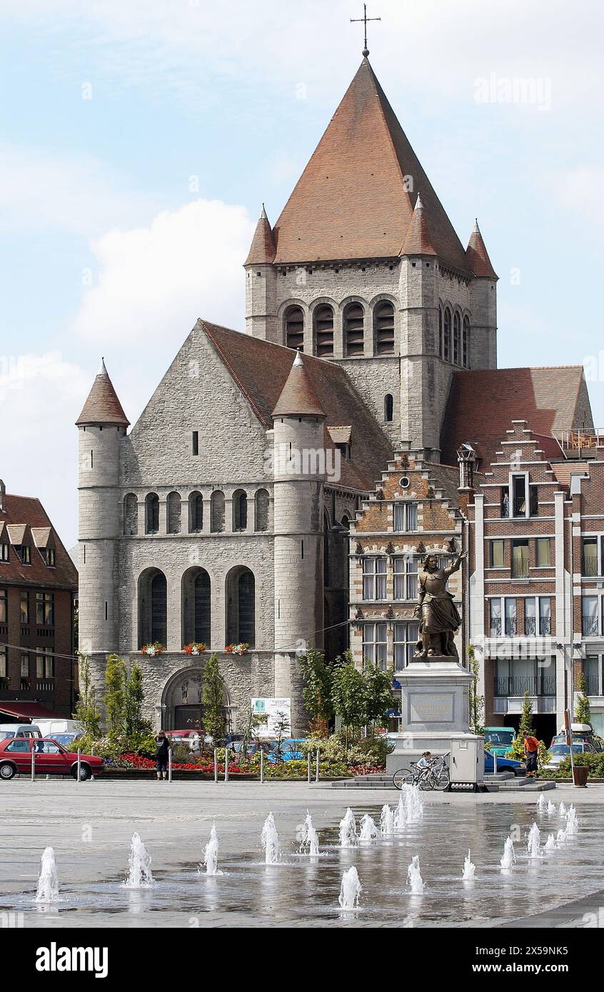 Church of St. Quentin in the Grand-Place. Tournai. Hainaut, Belgium ...