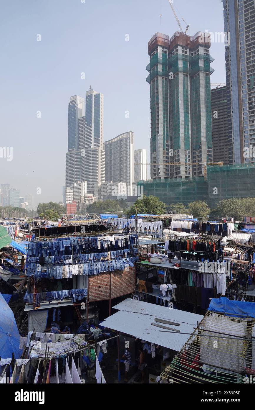 Mahalakshmi Dhobi Ghat, an open air laundry place in Mumbai, India ...
