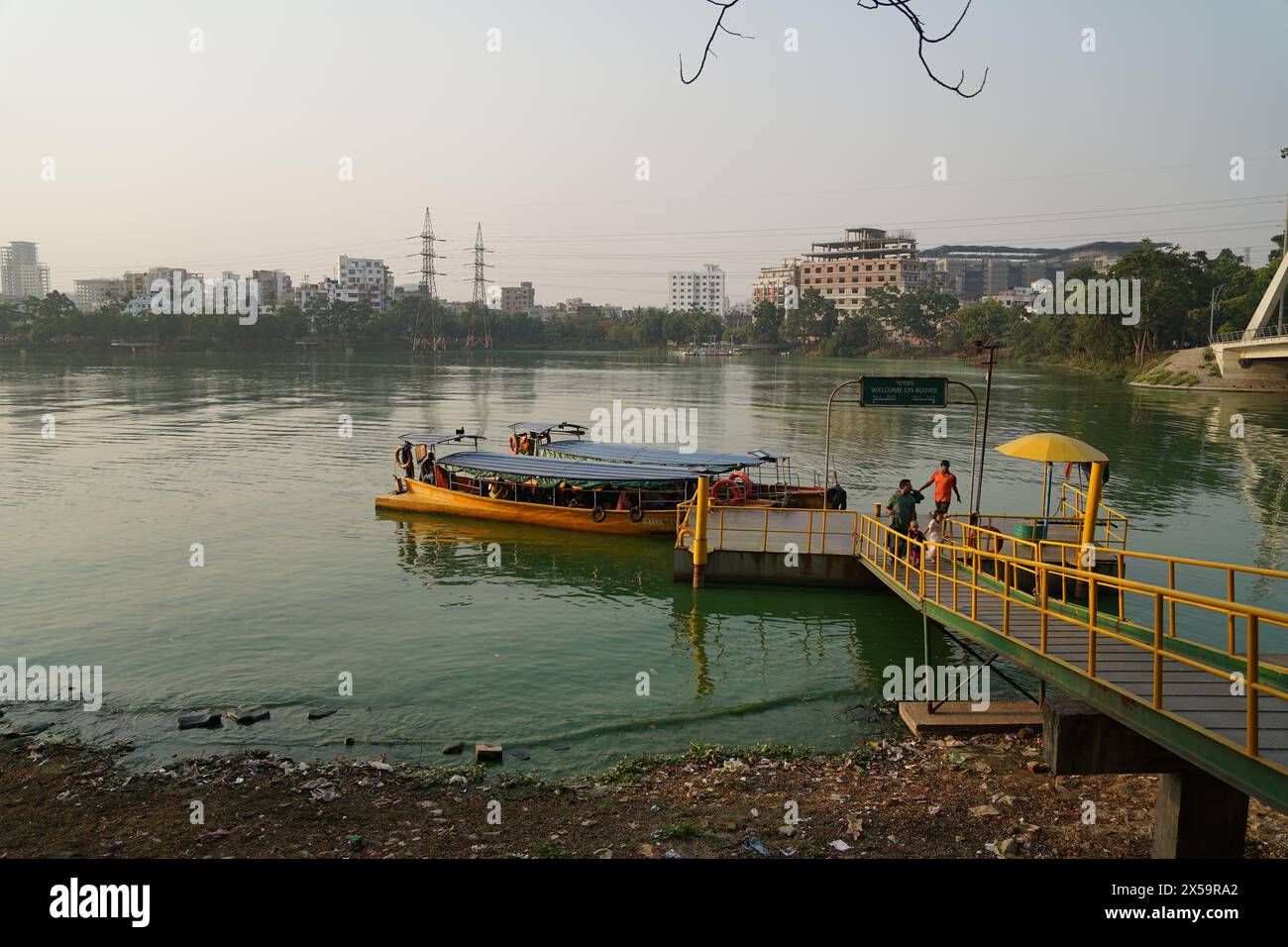 Rampura ferry terminal of the Hatirjheel. Dhaka, Bangladesh Stock Photo ...