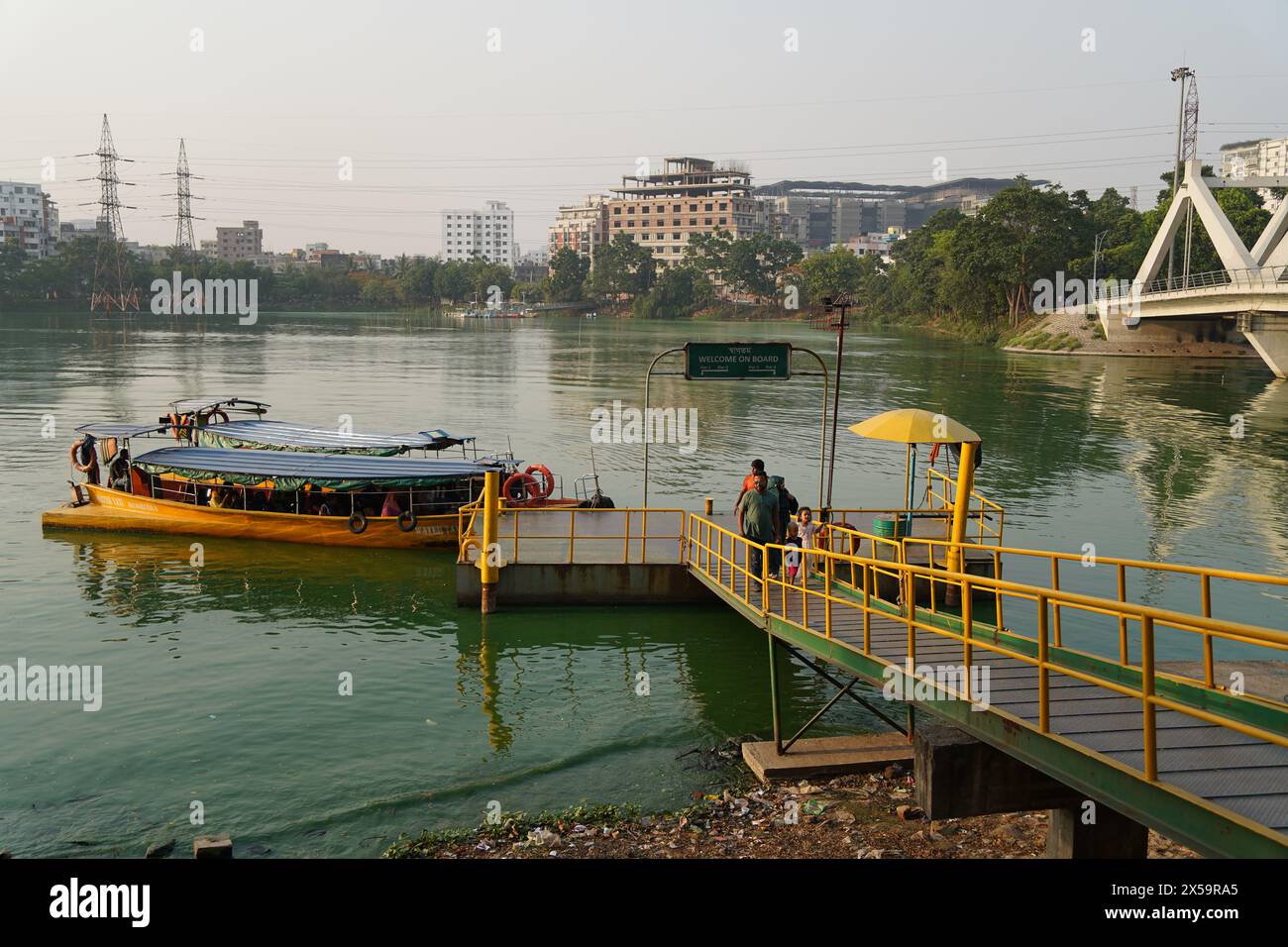 Rampura ferry terminal of the Hatirjheel. Dhaka, Bangladesh Stock Photo ...