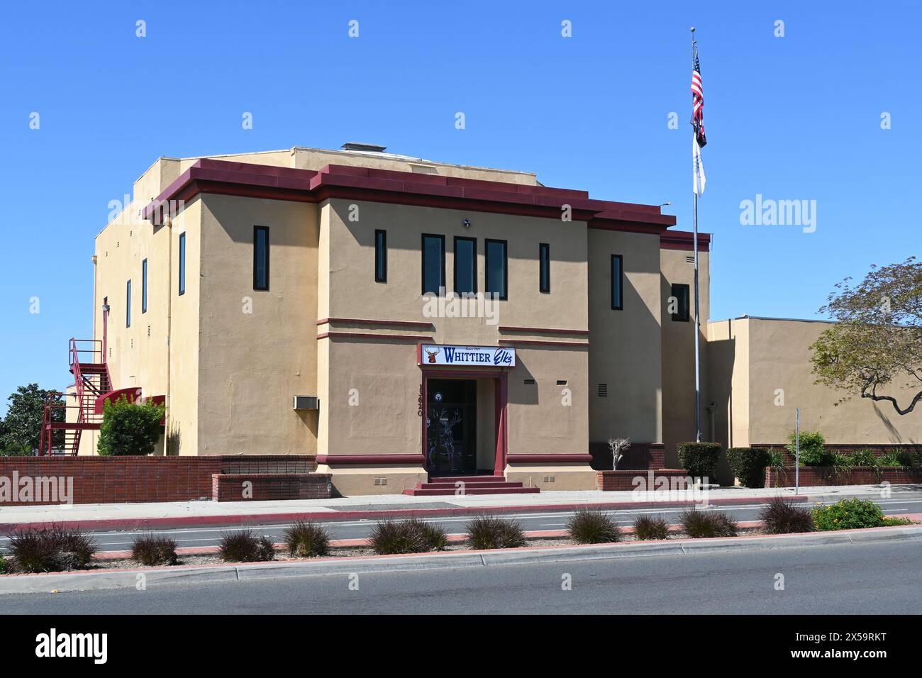 WHITTIER, CALIFORNIA - 28 APR 2024: Whittier Elks Lodge, This Fraternal ...