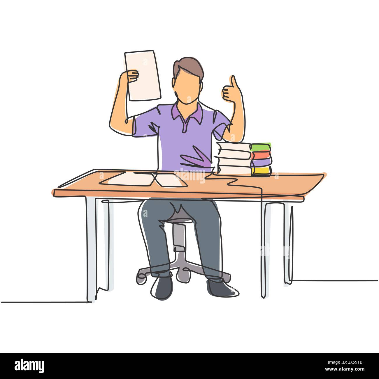 Sign contract young office Stock Vector Images - Alamy