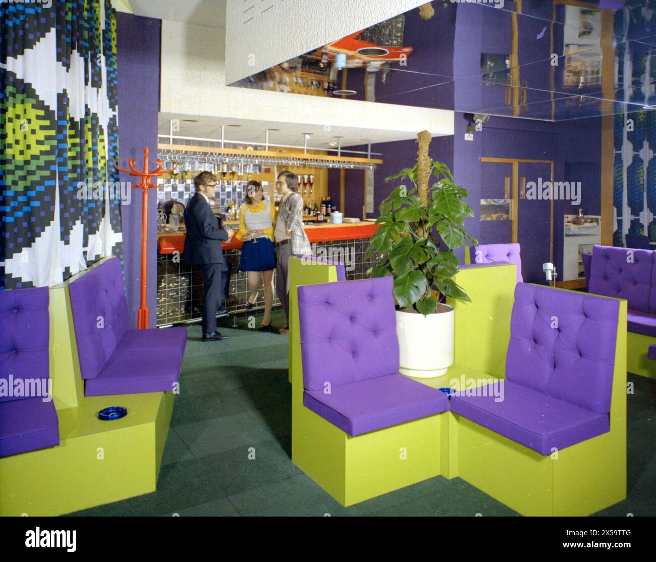 Interior of a 1960's bar Stock Photo - Alamy