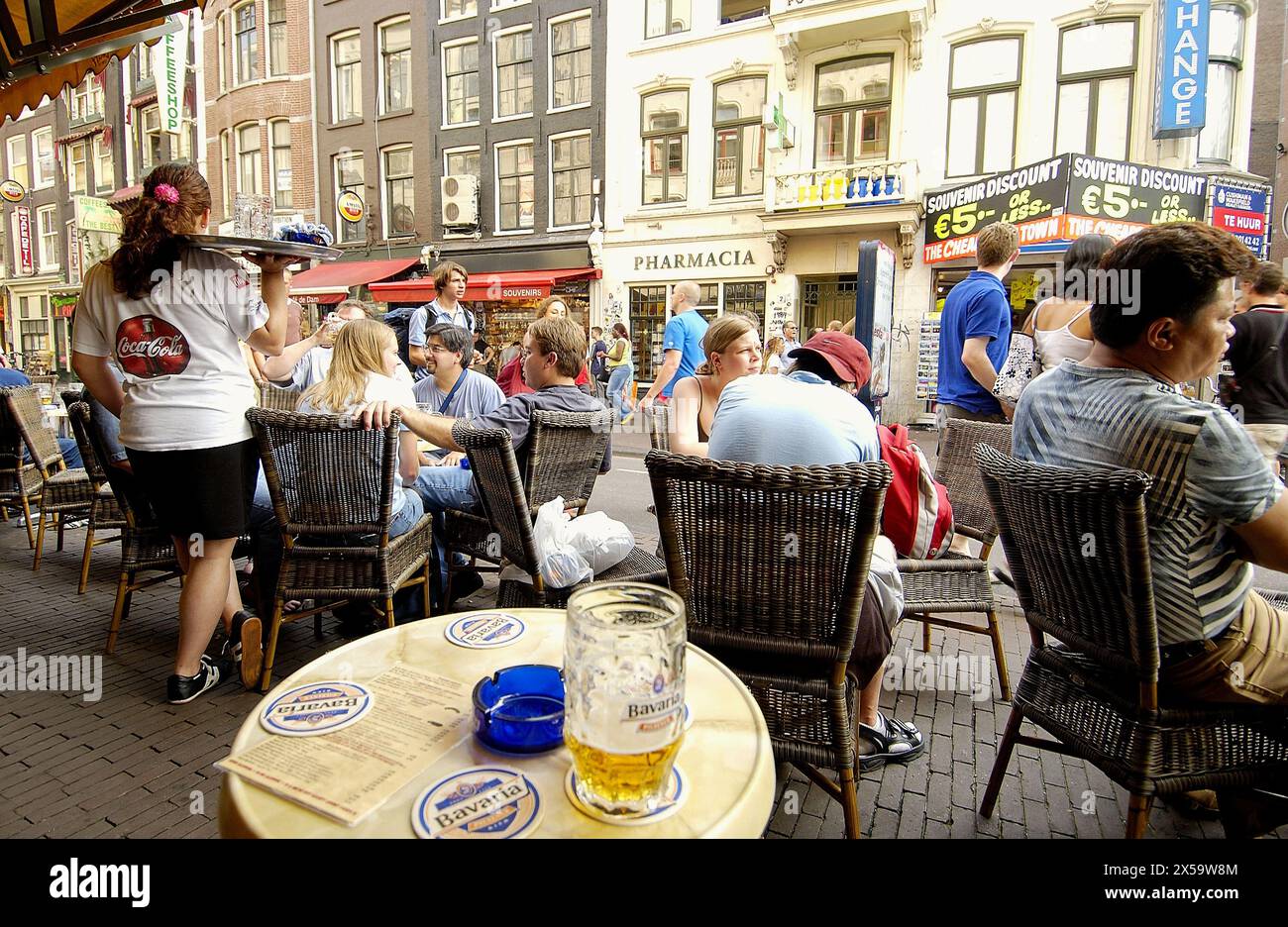 Bars in Damstraat. Amsterdam, Netherlands Stock Photo - Alamy