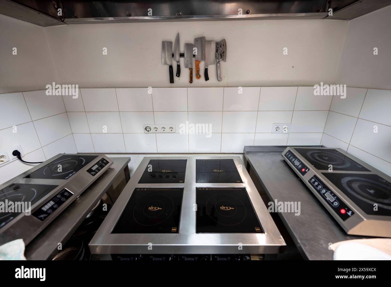 Kharkiv, Kharkiv Oblast, Ukraine. 7th May, 2024. Kitchen cooking area ...