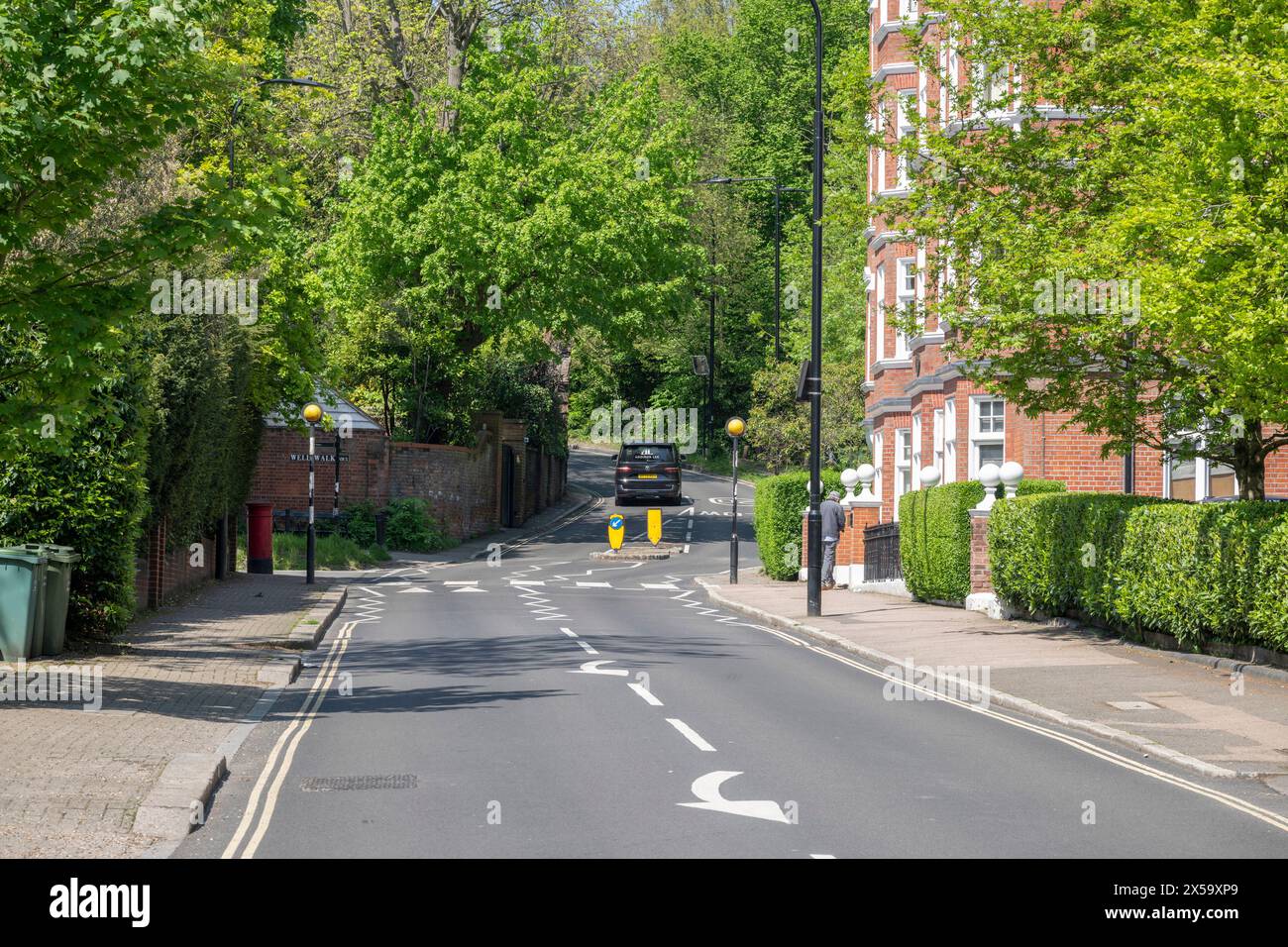 East Heath Road, Hampstead village in north London Stock Photo - Alamy